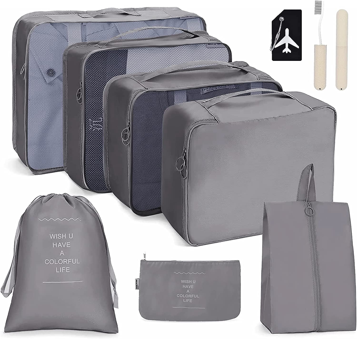 7/8/10 pcs Packing Cubes Set for Travel, Packing Organizers Bags Set ...