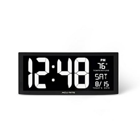 AcuRite 75159M Large LED Digital Clock, 14.5-Inch, White | Walmart Canada