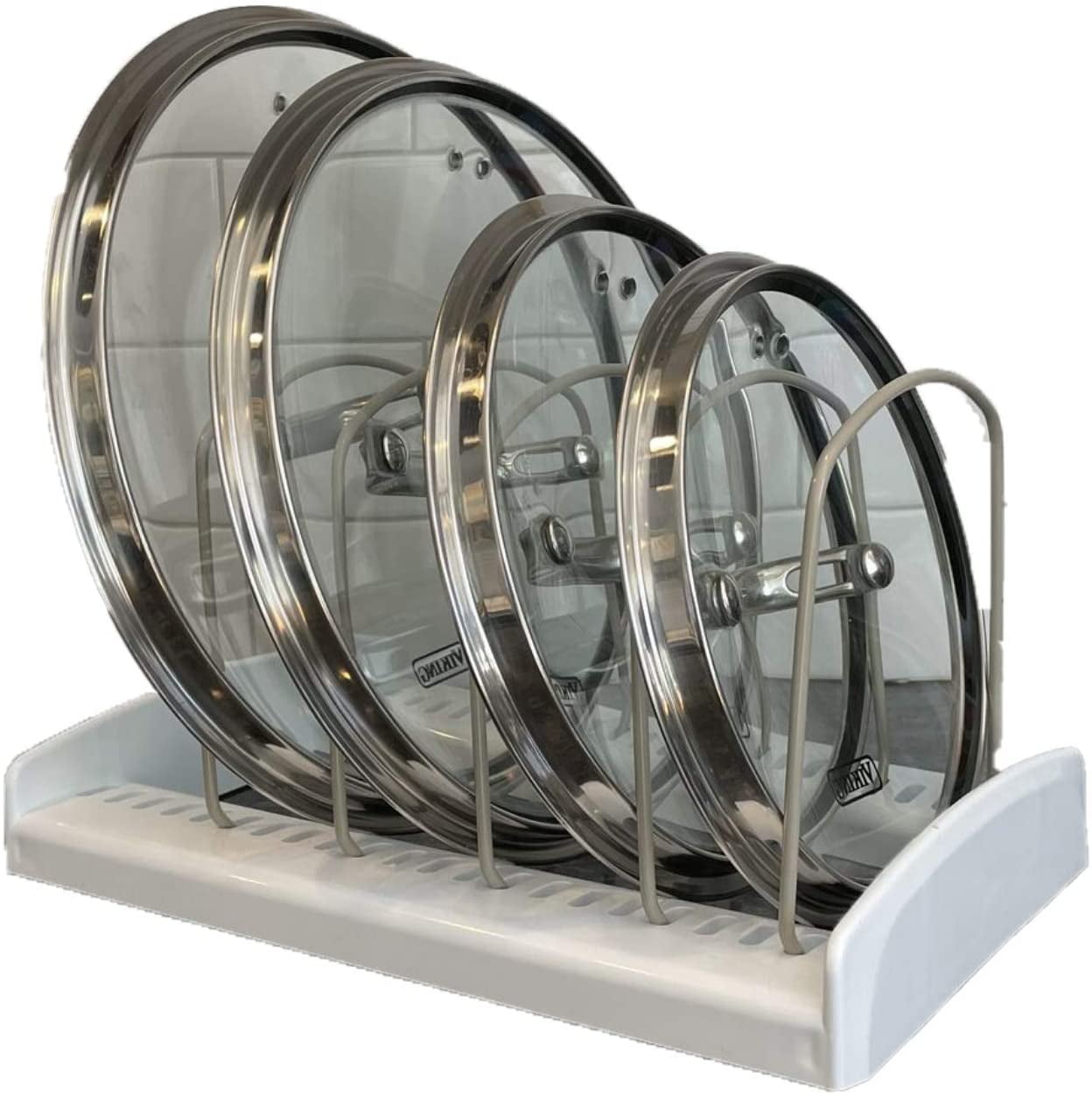 Adjustable Pot Lid Organizer for Kitchen Cabinets Counter Tops Store ...