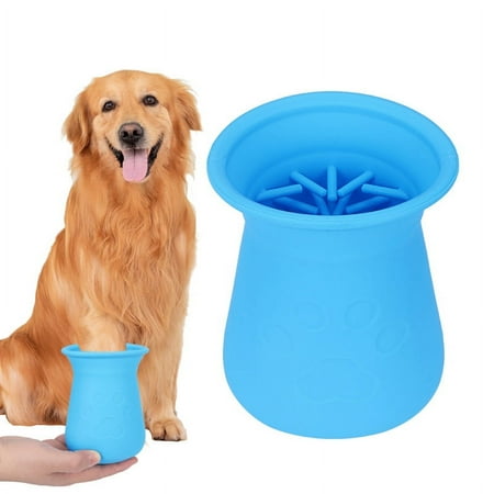 Portable dog cleaning machine (blue), dog foot wash massager is perfect ...