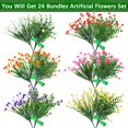 24 Artificial Flowers 6 Mix Colors Indoor Outdoor Decoration - Walmart.com