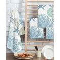 Blue Ocean Coral Shell Star40*60cm Tea Towels Absorption Walf Checks ...