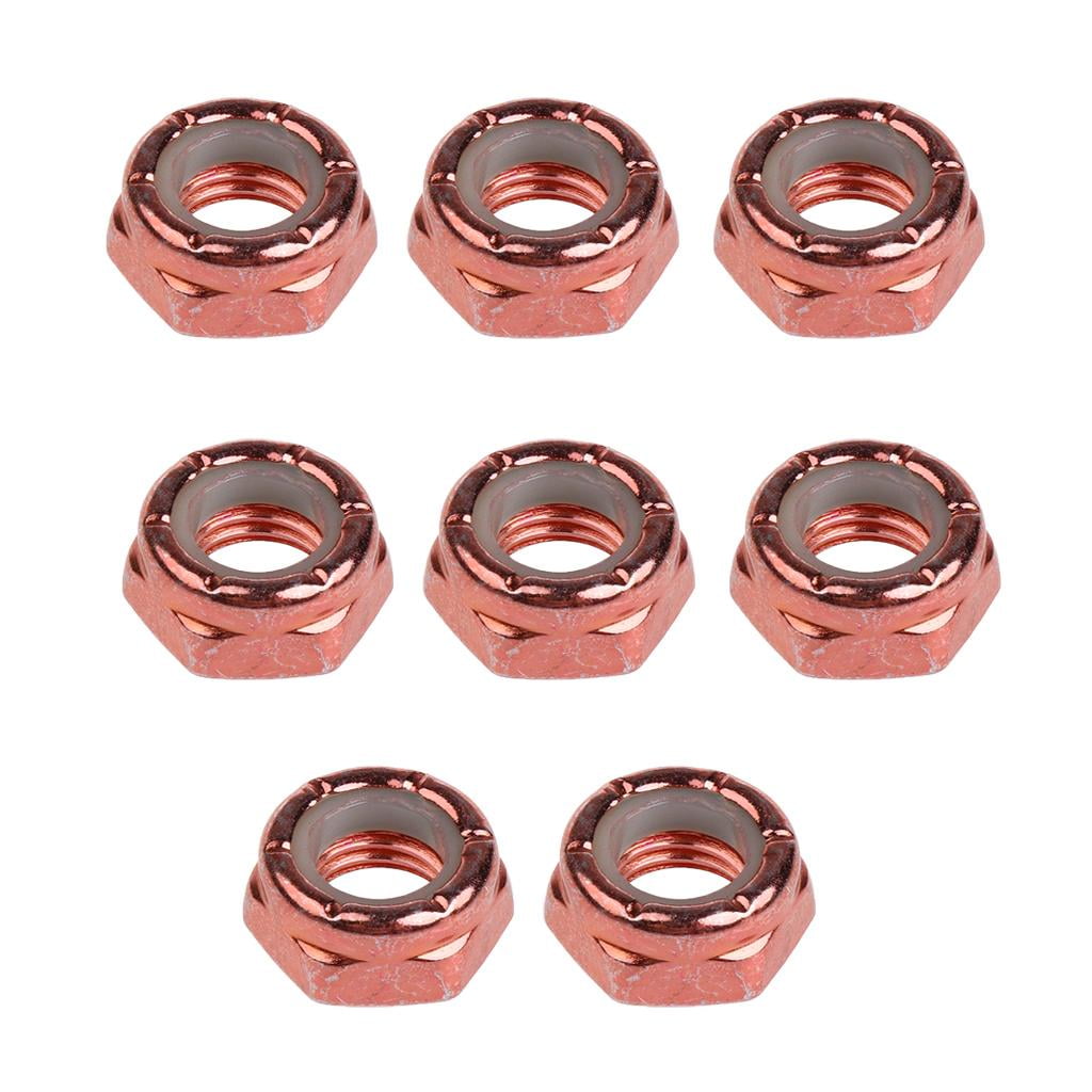 8pcs Skateboard Kingpin Nuts Truck Axle Screw Nuts Longboard Hardware ...
