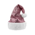 Nicky Bigs Novelties Adult Pink Sequin Santa Christmas Hat Holiday Pom ...