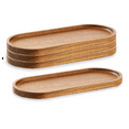 4Pack Wood Serving Trays 11.5x4Inch Charcuterie Boards Oval Wooden ...