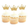 12 Packs: 12 ct. (144 total) Gold Crown Treat Toppers by Celebrate It ...