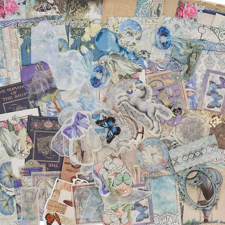 Vintage Scrapbook Supplies Pack（100pcs),Aesthetic Stickers for Bullet ...