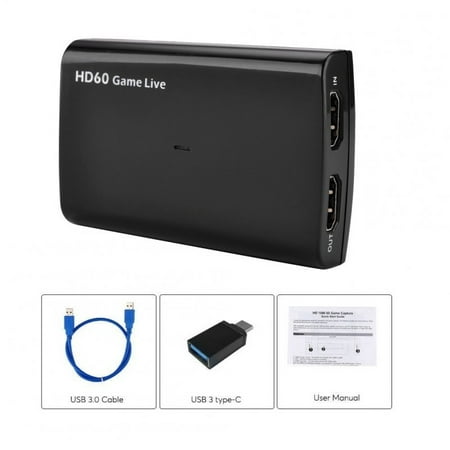 USB3.0 Cable HD60 Capture Card UVC with Microphone Input to Support ...
