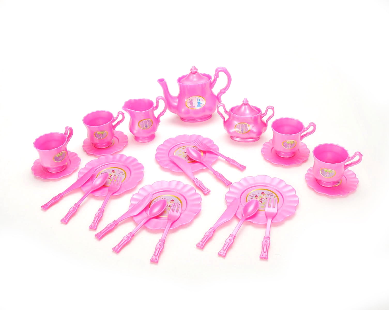 Princess Tea Party Set With Pink Tea Pots And Kitchen Utensils PS498 ...