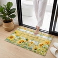 Doormat Bathroom Rugs 20x31.5in, Farmhouse Sunflower Eucalyptus Leaf ...