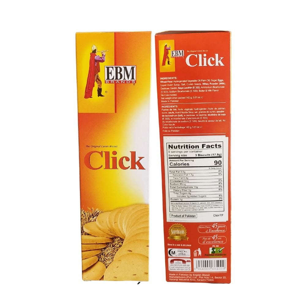 EBM Click The Original Cumin Biscuit 142g (Pack of 6) - Walmart.com