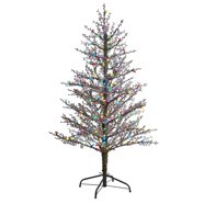 Gerson 7 Foot Matte Brown PVC Wrapped Lighted Tree with 840 micro LED ...