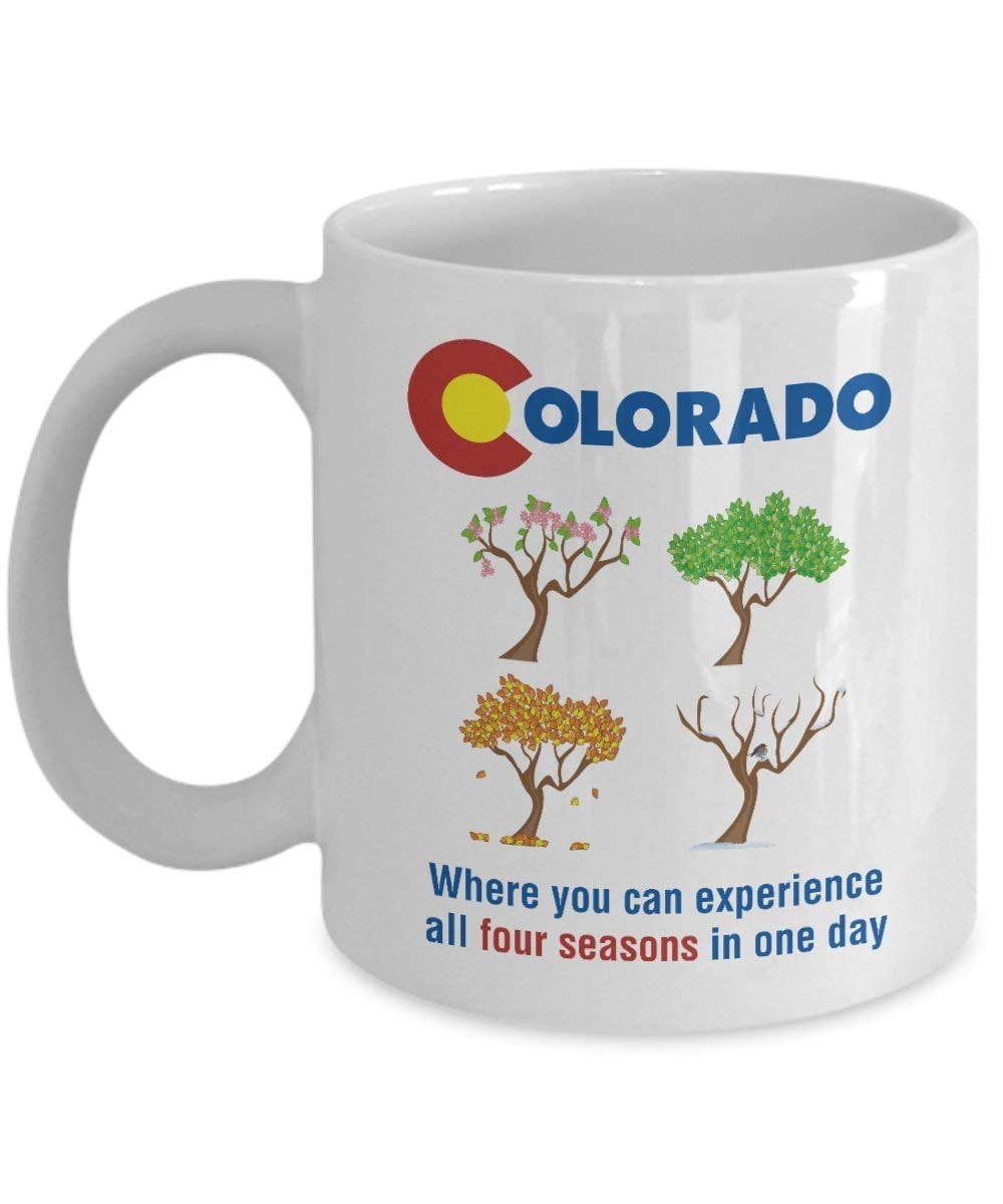 Colorful Colorado Four Seasons Graphic Art Coffee & Tea Gift Mug Cup ...