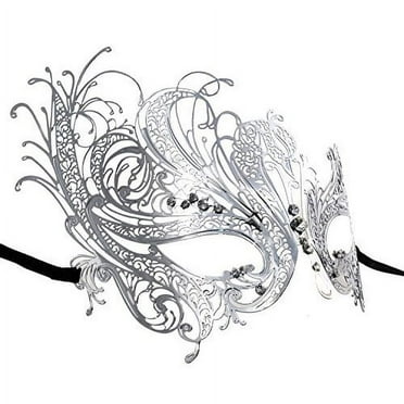 Elegance Mask, Black Rhinestone Swan Venetian Masquerade Mask, Laser ...