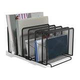 TRU RED 7 Compartment Wire Mesh File Organizer Matte Black 2/Pack ...