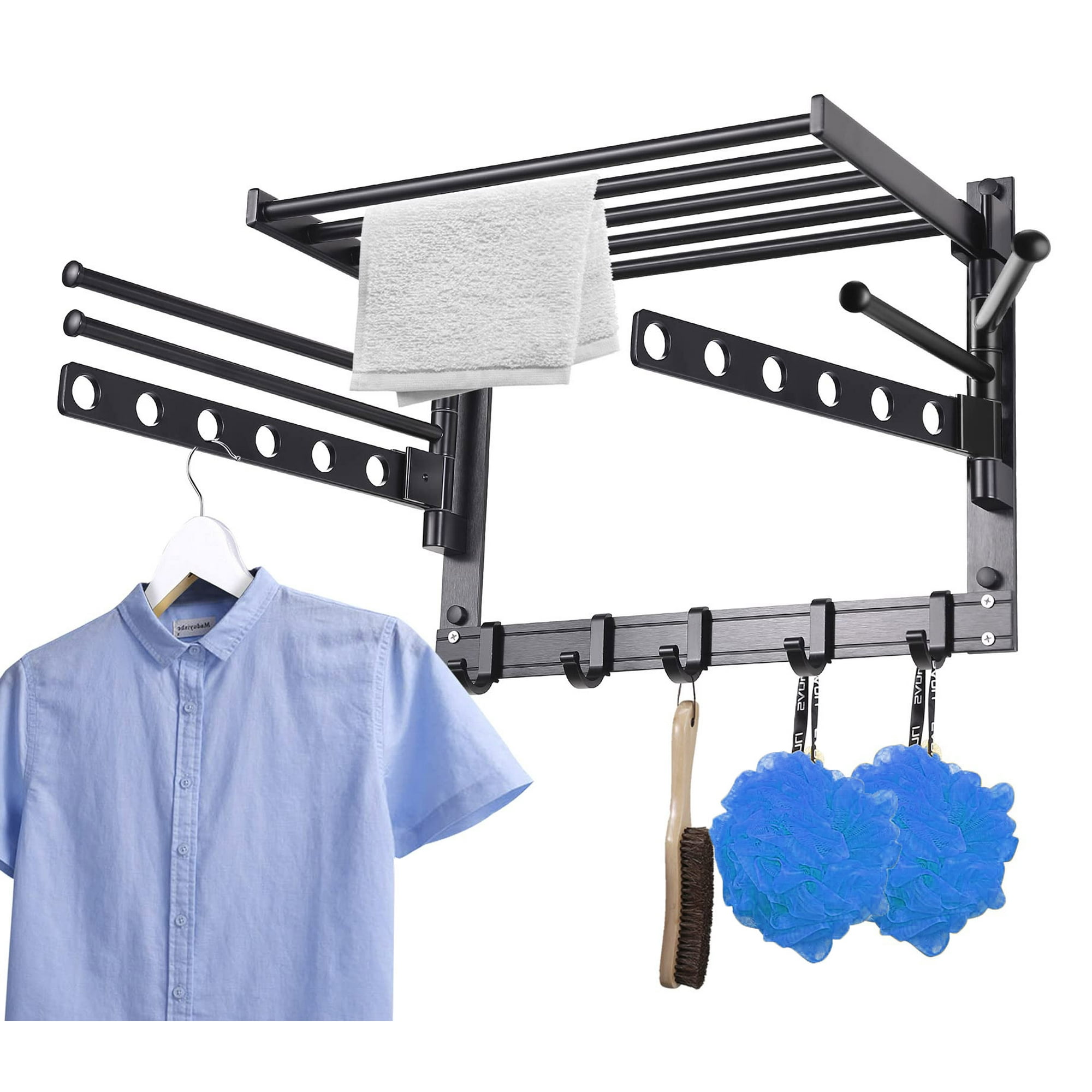 Click here for Yeacher Laundry Drying Rack With 6 Swing Arms  Wal... prices