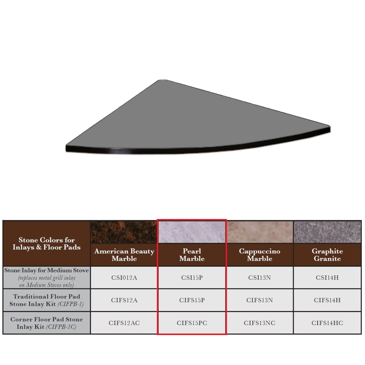White Mountain Corner Floor Pad Inlay - Pearl - Walmart.com
