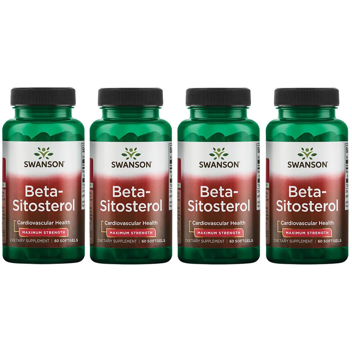 Swanson Beta-Sitosterol - Maximum Strength 160 mg 60 Sgels 4 Pack ...