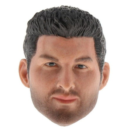 1/6 Men Head Sculpt with Black Hair Model for 12inch Action Figure ...