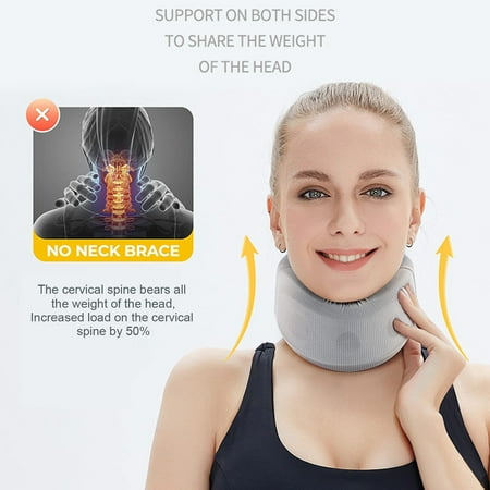 Neck Brace Collar Cervical Support Traction Pain Relief Device,Soft ...