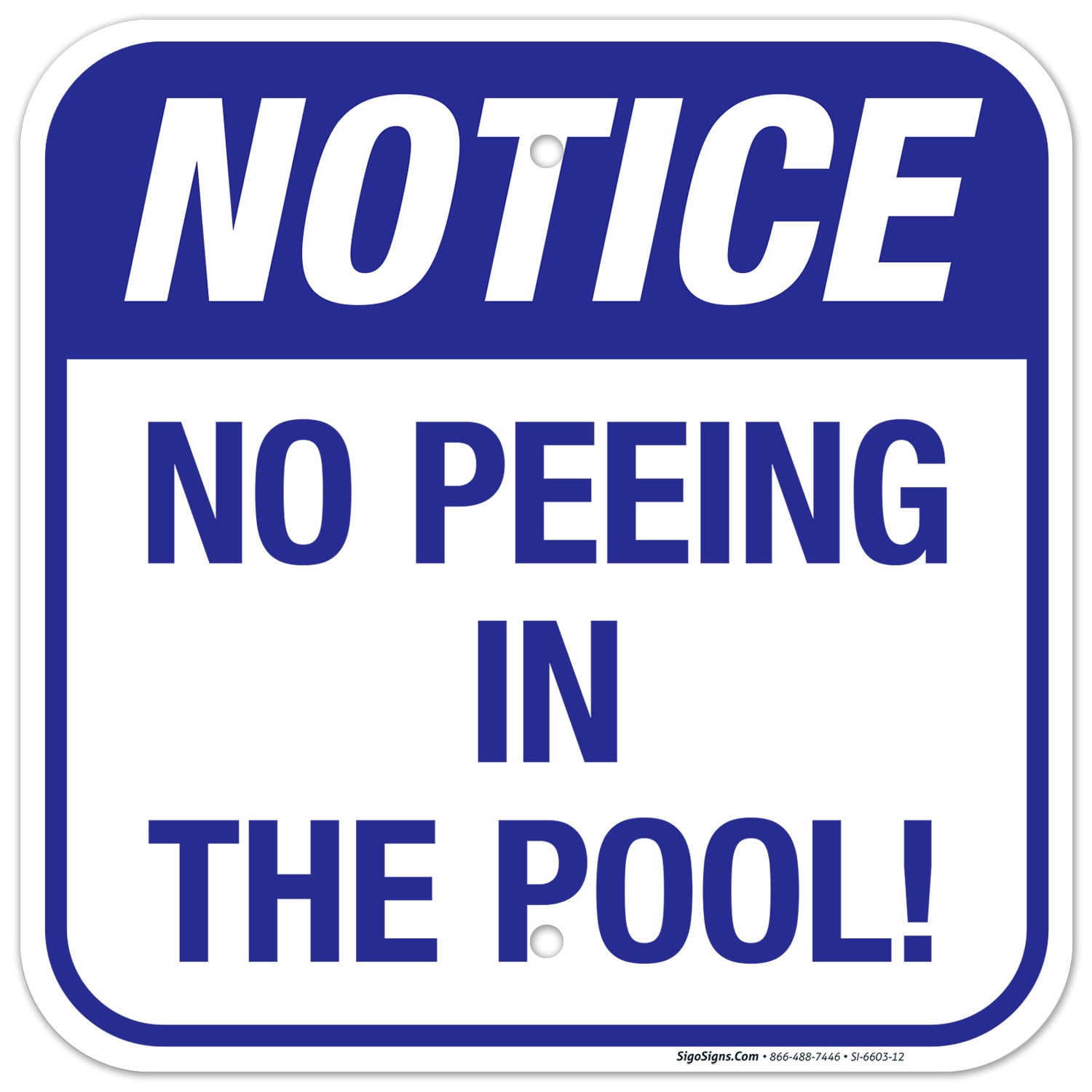 No Peeing In The Pool Sign, Pool Sign, 17x17 Floor Decal - Walmart.com