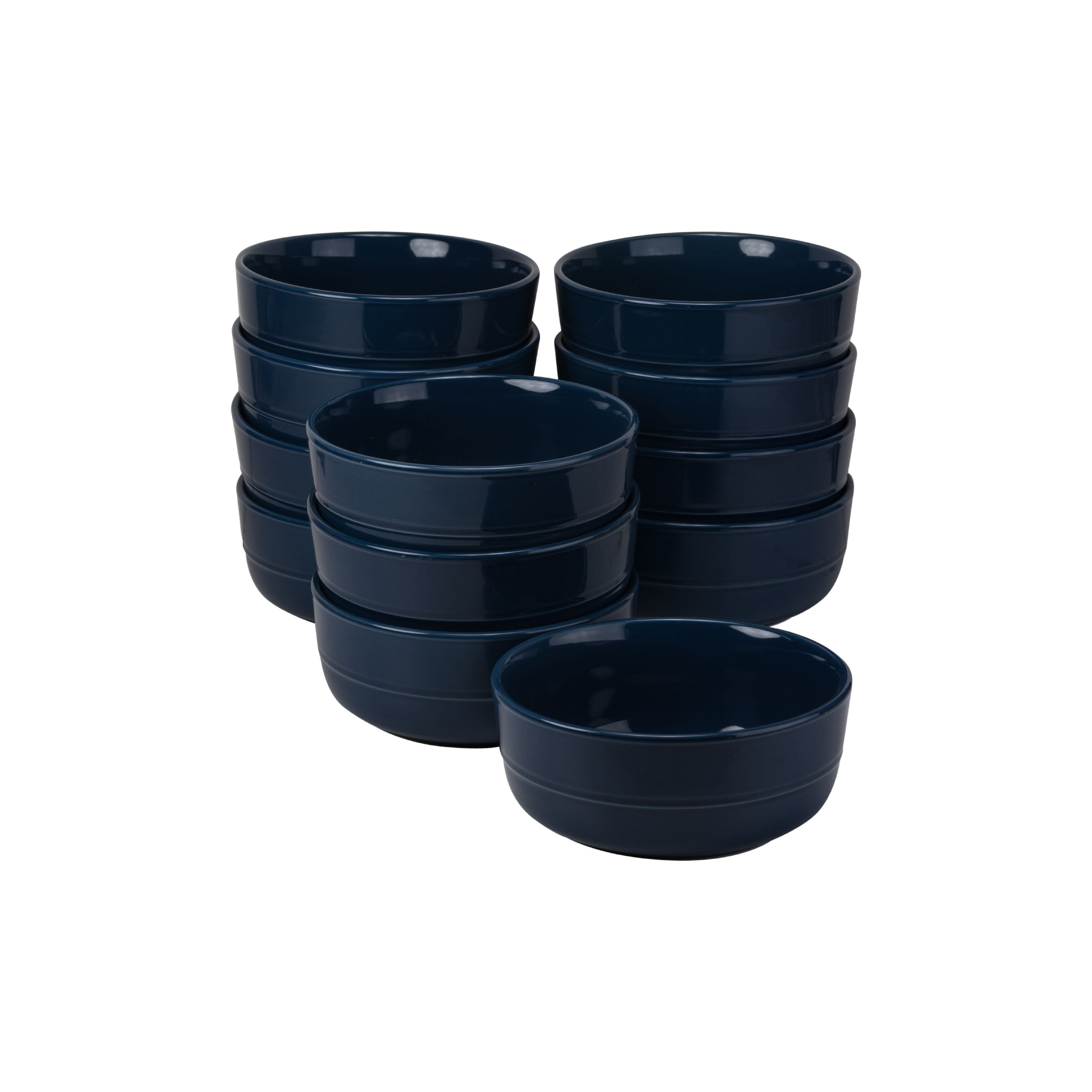 10 Strawberry Street Double Line Catering Pack, Set of 12 Cobalt Cereal ...