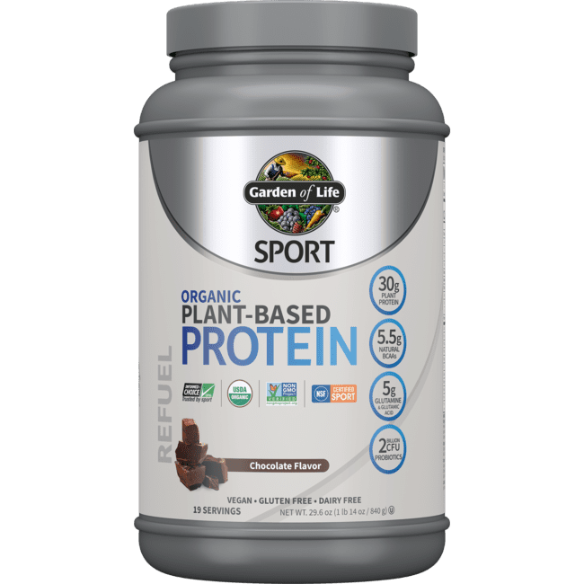 Garden of Life Sport Organic Plant-Based Protein Powder, Chocolate, 30g ...