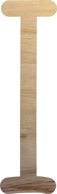 Wooden Letter Craft I Shape, Paintable 20'' Tall Wood Alphabet DIY ...