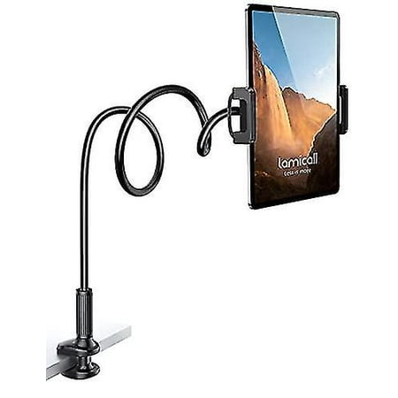 Gooseneck Tablet Mount Holder For Bed - Flexible Tablet Arm Clamp For ...