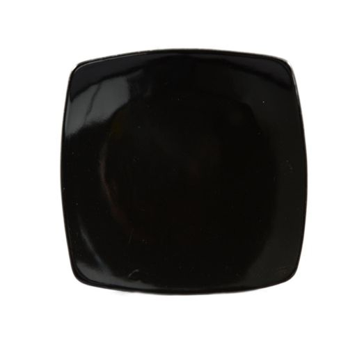Clinton, Square Flat Plate 6-7/8"Sq. X 1/2"H, Stoneware, Black ...