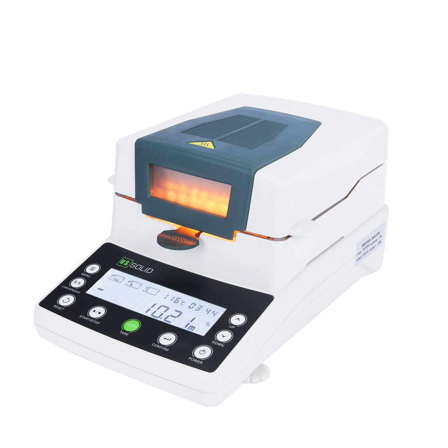 U.S. Solid Moisture Analyzer 0.1% Readability, 110 g x 5 mg Moisture ...