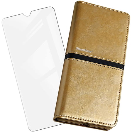 for Motorola Defy 2021 Wallet Case + Tempered Glass Screen Protector ...