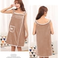 Skimsklo Fleece Wearable Bath Towel for Women - Soft Absorbent Bath ...