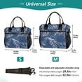 ALAZA Blue Wavy Stripes Print Cooler Lunch Bag Insulated Reusable Lunch ...