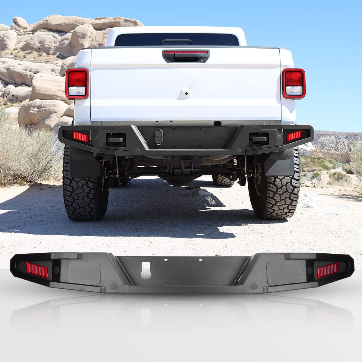 JT Gladiator Rear Bumper for Jeep 2019-2023 Gladiator JT Pickup Truck ...