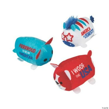 Patriotic Plush Footballs, Fourth of July, Toys, 12 Pieces - Walmart.com