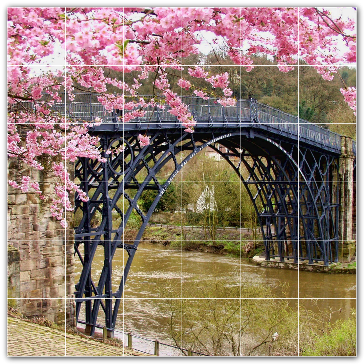 Picture-Tiles.com: Bridge Ceramic Tile Wall Mural WAL500268-66XL. 72"W ...