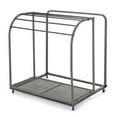 EastVita Pool Towel Rack Outdoor with Rattan Base,5 Bar Free Standing ...