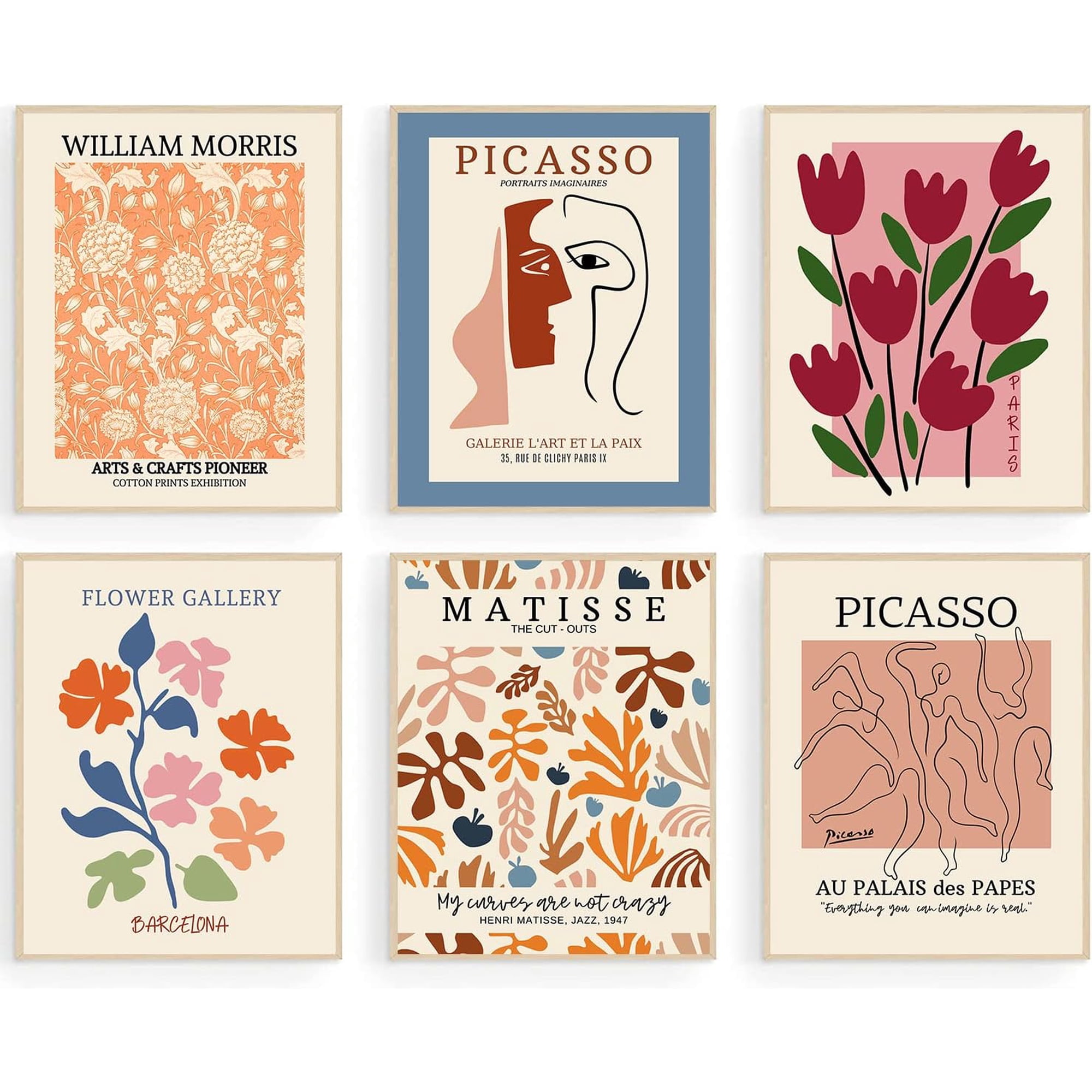 Click here for Qth Flower Market Posters Set Of 6  Abstract Flowe... prices