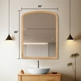 WallBeyond Wood Rustic Arched Mirror for Room Wall Decor, 30" × 40 ...