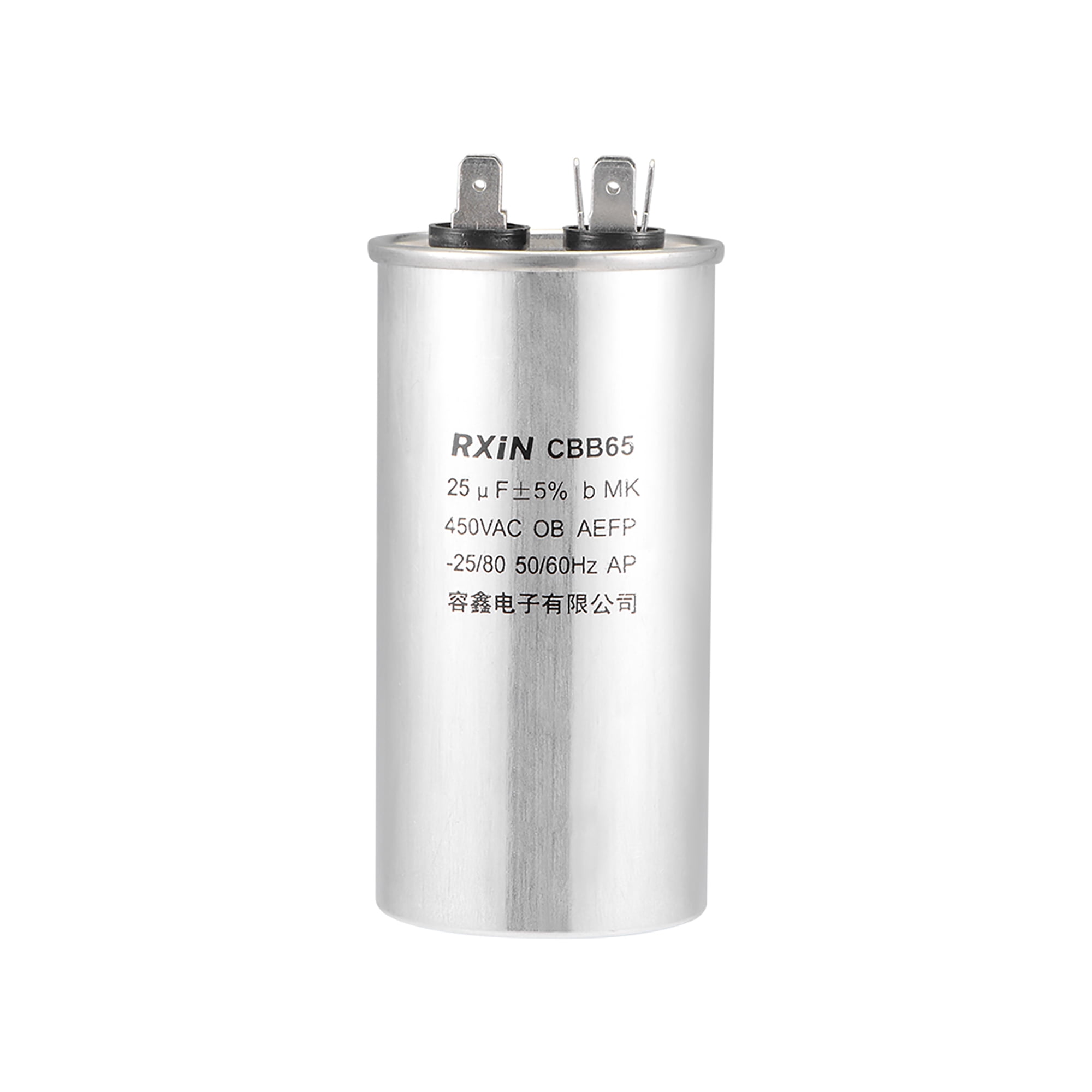 Uxcell 25uf AC 450V 50/60 Hz CBB65 Motor Run Capacitor 1 Pack - Walmart.com