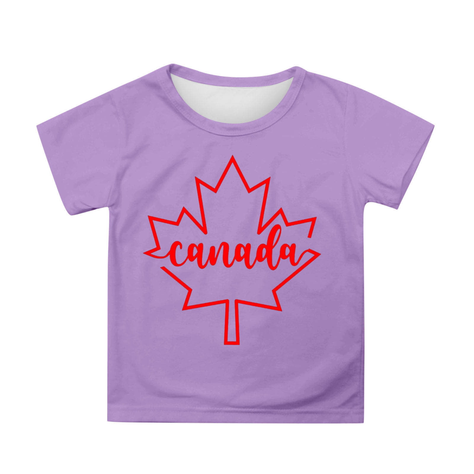 Click here for Gdreda Canada Shirts Flag Print Girls Short Sleeve... prices
