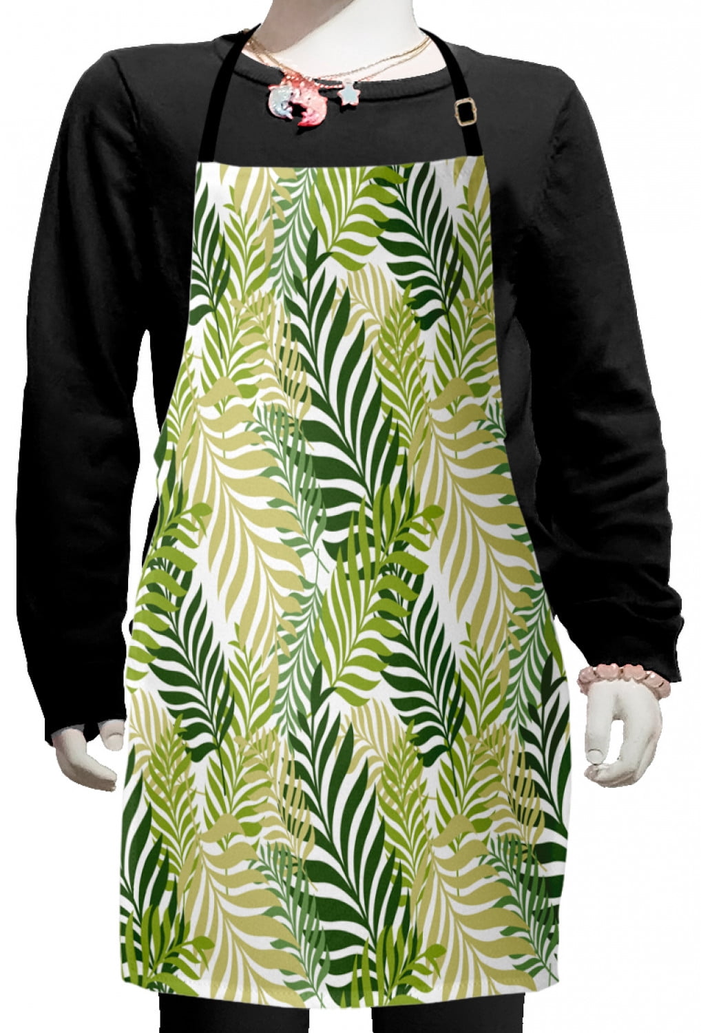 Leaf Kids Apron, Tropic Exotic Palm Tree Leaves Natural Botanical ...