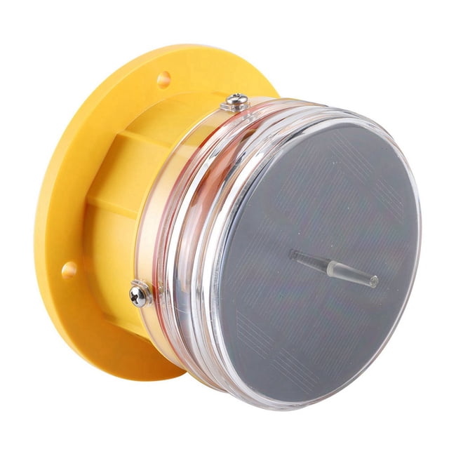 Beacon Light, Built-In Solar Panel Solar Power Sidelight Barge Safety ...