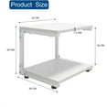 Natwind 2-Tier Office Desktop Printer Stand, Metal Dual Shelves Rack ...
