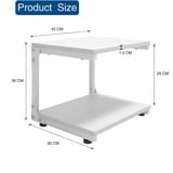 Natwind 2-Tier Office Desktop Printer Stand, Metal Dual Shelves Rack ...