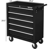 TUFFIOM 5-Drawer Mobile Tool Box, Lockable Storage with Wheels for ...