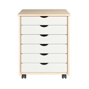 Adeptus Original Roll Cart, Solid Wood, 6+2 Drawer Narrow Roll Cart ...