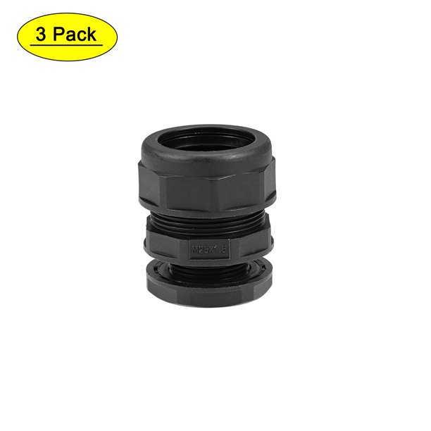 Uxcell M25 AD28.5 Adjustable Waterproof Cable Gland Corrugated Tube ...