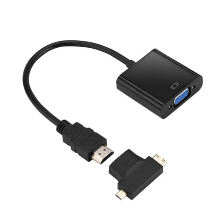 To Vga Converter To VGA Adapter With Audio Cable T Type Micro Mini ...